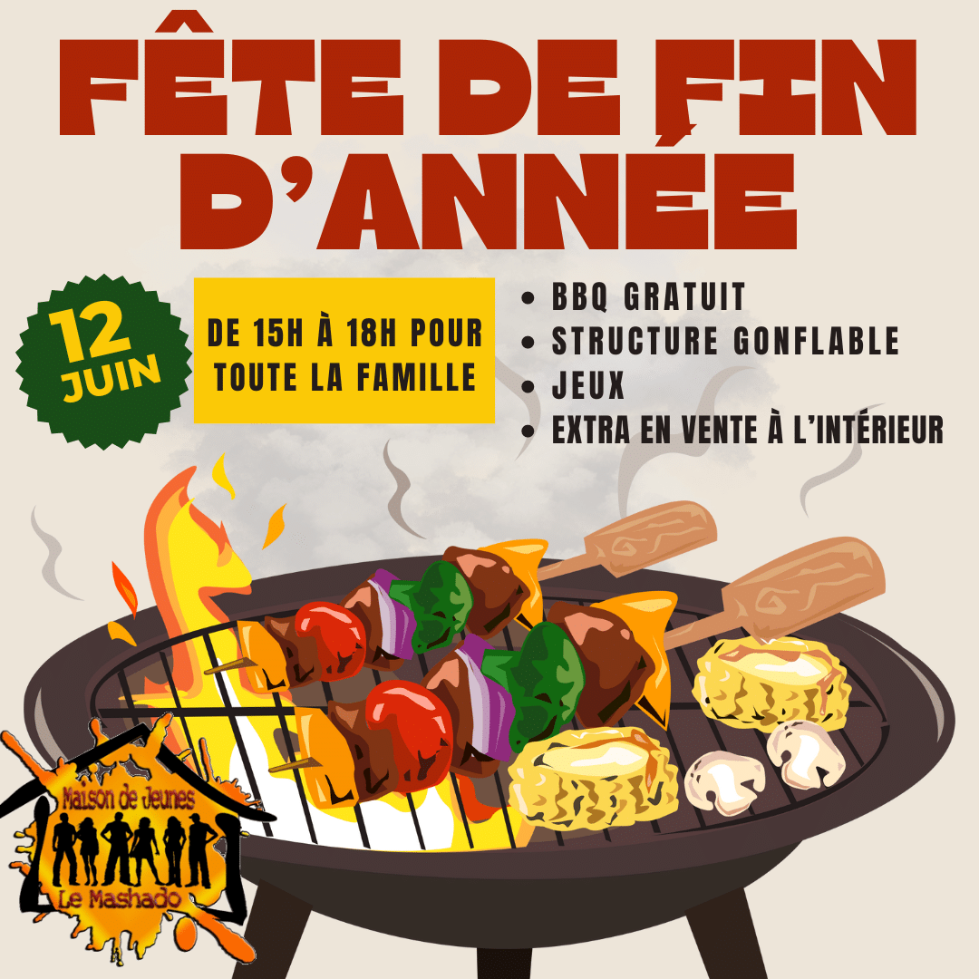 Fête de fin d'année au Mashado! 🎉 de 15 h à 18 h | Municipalité de La Pêche