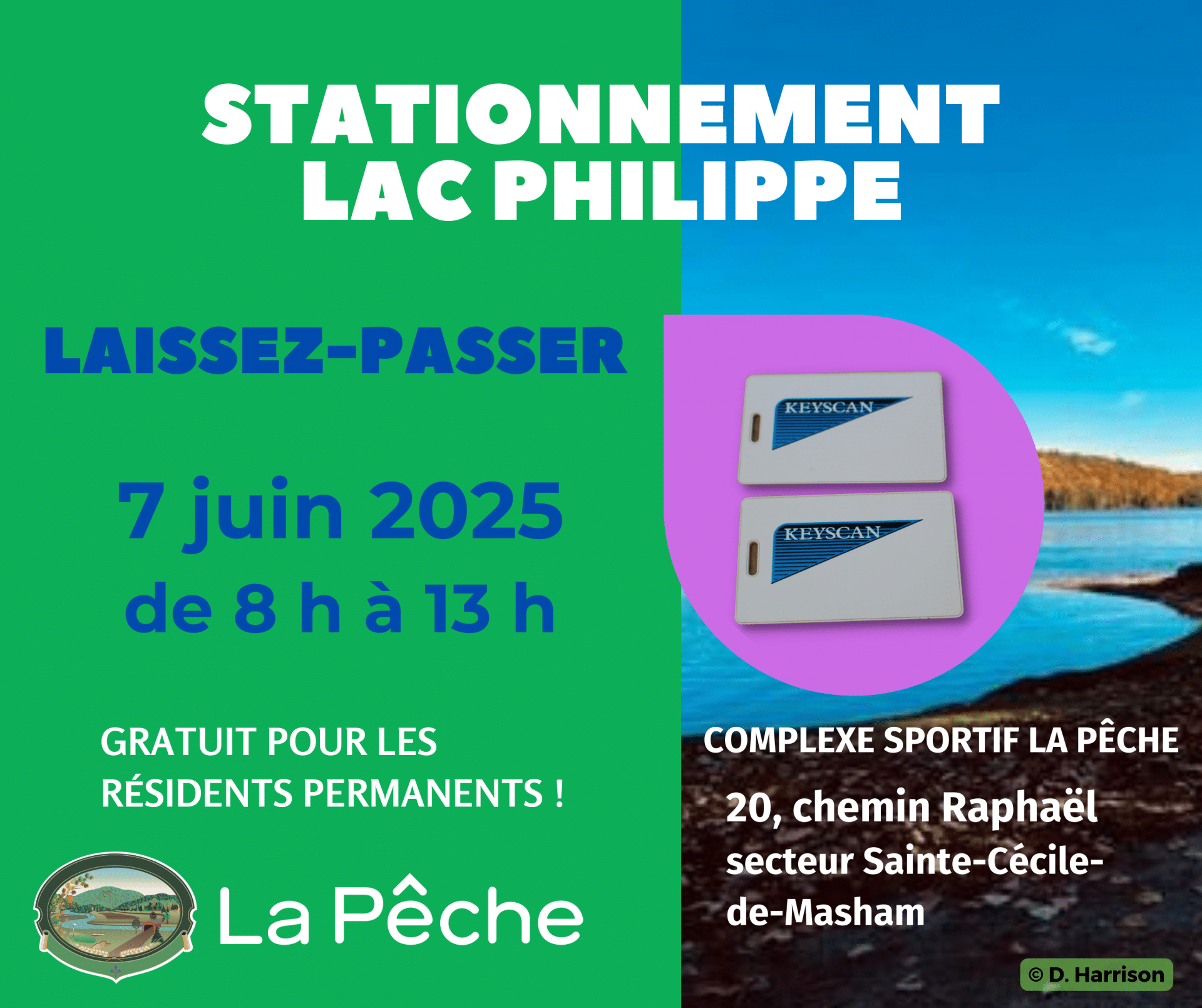 Distribution des laissez-passer pour le stationnement du lac Philippe ...